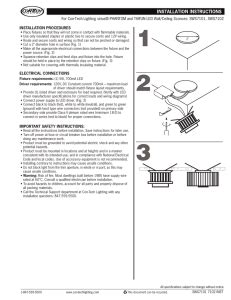 INSTALLATION PROCEDURES