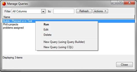 using cimera searching and querying manage queries
