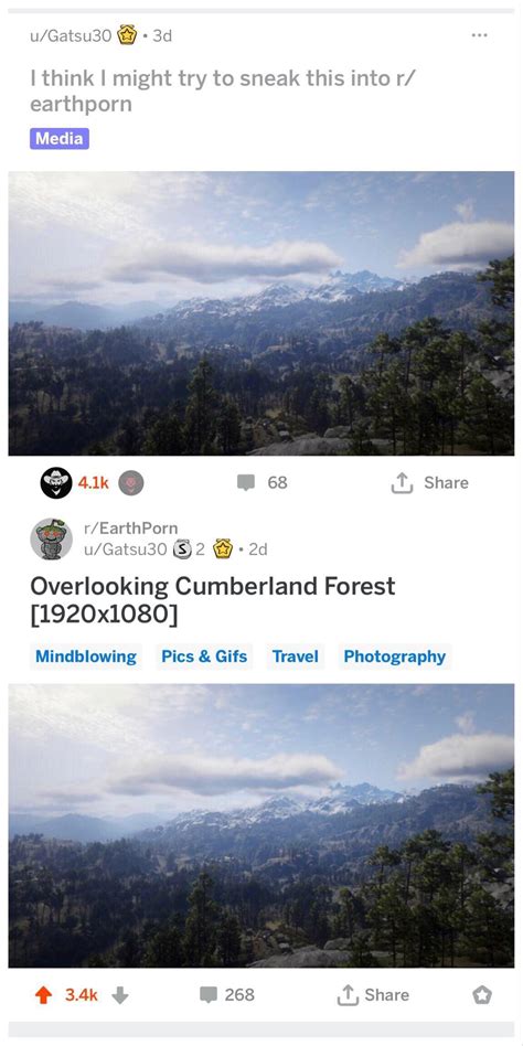 Absolute Mad Lad Posts Rdr2 Screenshot On Rearthporn Rmadlads