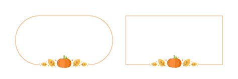 직사각형 가을 프레임 테두리 컬렉션입니다 할로윈 가을 추수 감사절 템플릿 세트입니다 벡터 그림입니다 0명에 대한 스톡 벡터 아트 및 기타 이미지 Istock