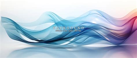 Abstract Flowing Waves In Shades Of Blue And Pink Creating A Se Premium Ai Generated Psd