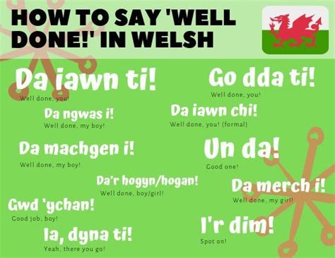How To Say Well Done In Welsh Learn Welsh Phrases