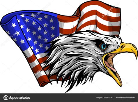 American Eagle Flag Vector