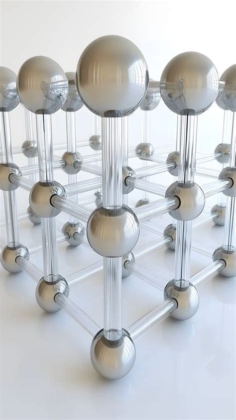3d Model Of A Crystal Lattice Structure Stock Image Image Of Scientific Reflective 359778753