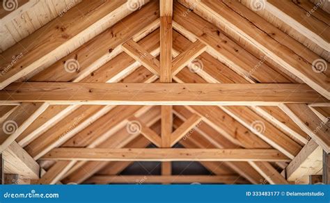 Generative Ai New Wooden Truss Structure Called Palladian Truss With
