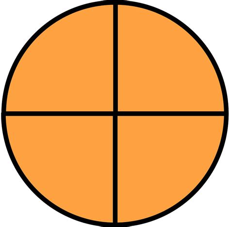 Orange Circle Fractions 44 Free Vector Clipart Images On