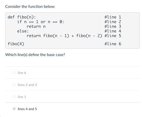 Solved Consider The Function Below Def Fibo N If N Chegg