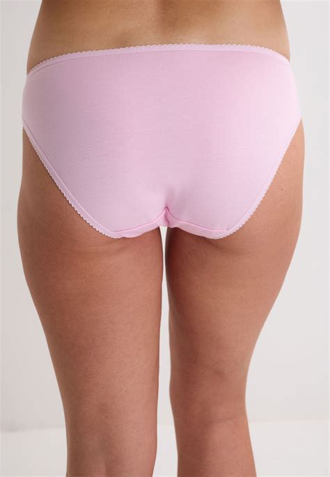 Womens 4pk Pink Pastel Plain Hi Cut Briefs Peacocks