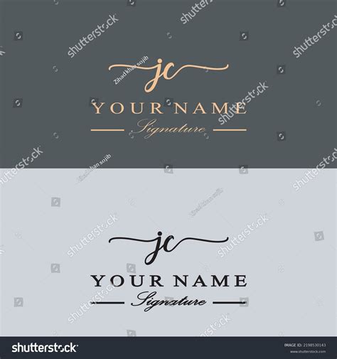 Jc Initial Letter Signature Luxury Logo Stock Vector Royalty Free 2198530143 Shutterstock