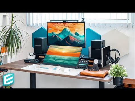 63 Office Desk Setup Tour 2023 Dual Monitor Stack YouTube Desk Setup Dual Monitor Setup