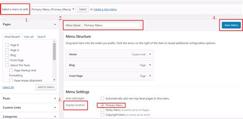 How To Set Menu Documentation