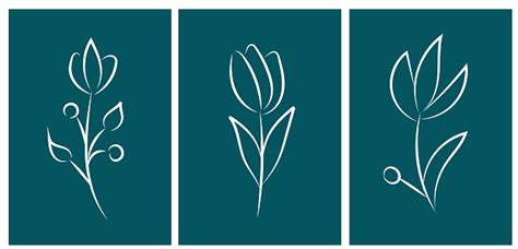벡터 선형 추상 포스터 식물 잎 꽃 유기 모양과 봄과 여름 미니멀 한 스타일로 벽지 포스터 포스터 배경 엽서 웹사이트 및 포장용