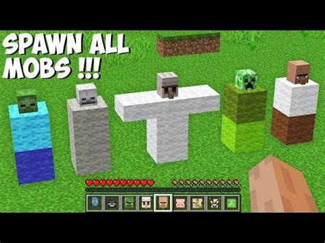 New SECRET WAY TO SPAWN ALL MOBS In Minecraft HOW TO SUMMON MOB Minecraft Mob Spawn