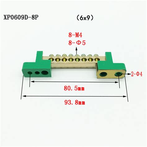 Grounding Terminal Bar Grounding Bus Bar Brass Grounding Bus Bar 6 8 12 Ways Busbar Block Ground