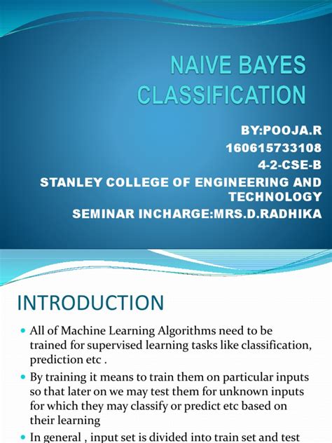 Naive Bayes Classification Pdf Statistical Classification Systems Science