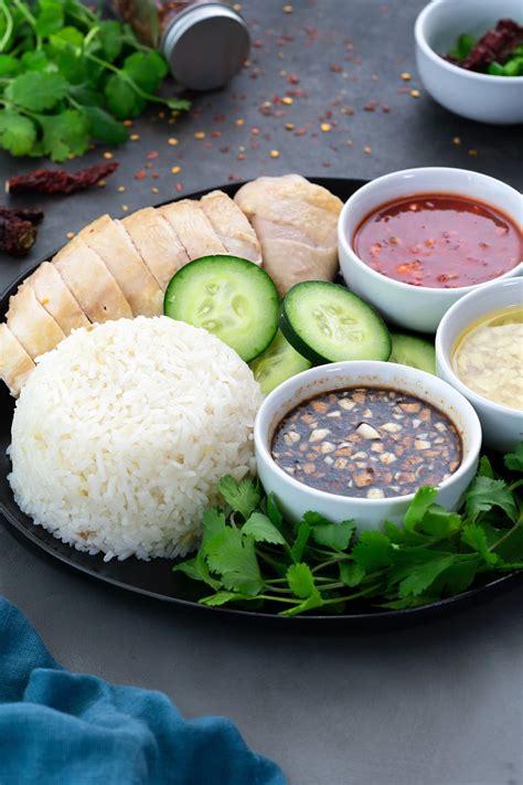Hainanese Chicken Rice Recipe Singapore Chicken Rice Yellow Chilis