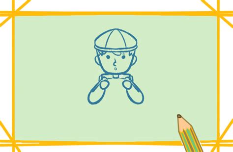 上学的小朋友上色简笔画要怎么画