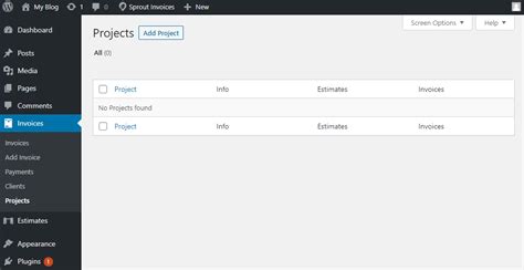Learn How To Create A Project In Sprout Invoices InMotion Hosting