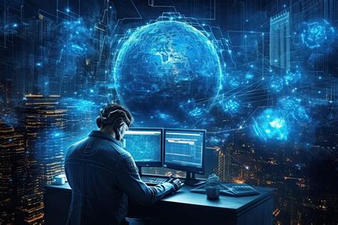 Premium Photo Super Powered Genius Artificial Intelligence Working On Big Data Digital