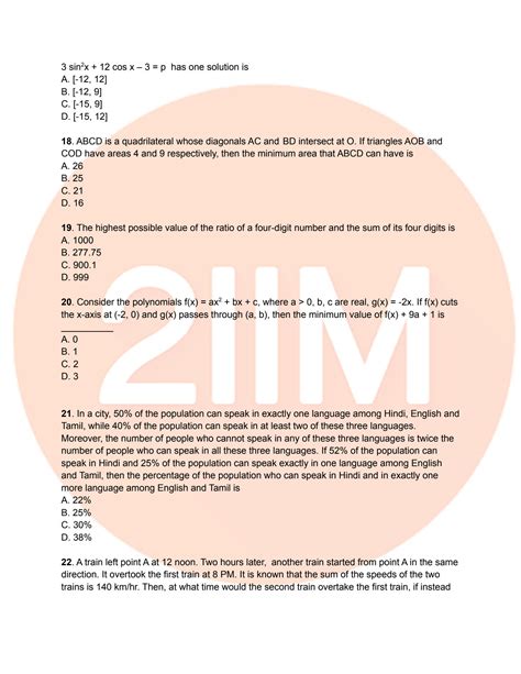 Solution Ipmat 2021 Indore Ipmat Question Paper Studypool