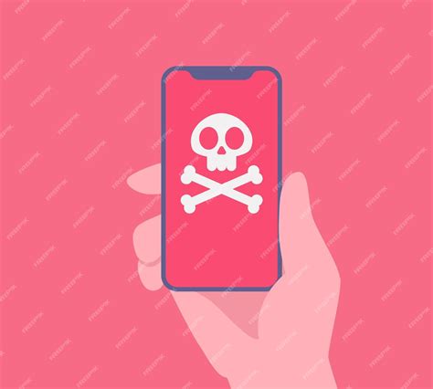 Premium Vector Virus Alert Message Notification On Smartphone Malware And Virus Notification