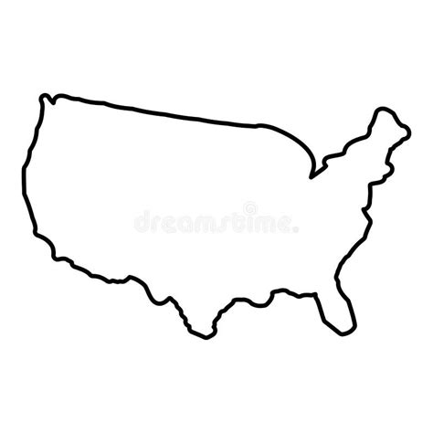 Usa Outline Color