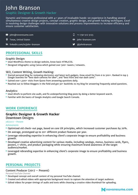 Cv Examples And Guides For All Jobs 75 Examples For 2024