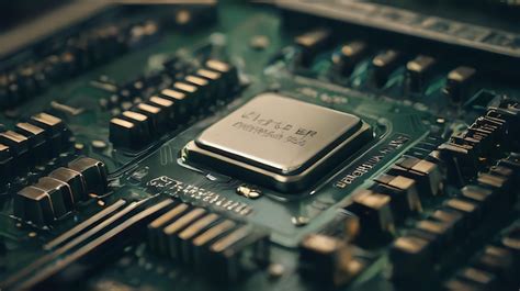 A Close Up Of A Computer Motherboard With A Cpu Chip Premium AI Generated Image