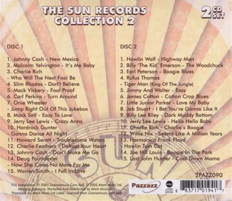 Various Artists The Sun Records Collection Volume 2 2 Cd Various