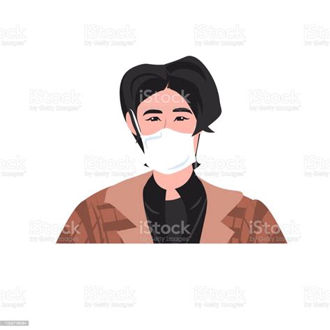 전염병 Merscov 우한 코로나바이러스 2019ncov 전염병 의료 건강 위험 초상화를 방지하기 위해 마스크를 착용하는 남자