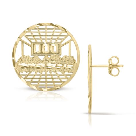 10k Gold Last Supper Classy Stud Earrings Nolters
