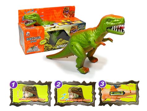 ไดโนเสาร์คอยาวมีไฟ เสียง คอ หางโยกได้ No 1039