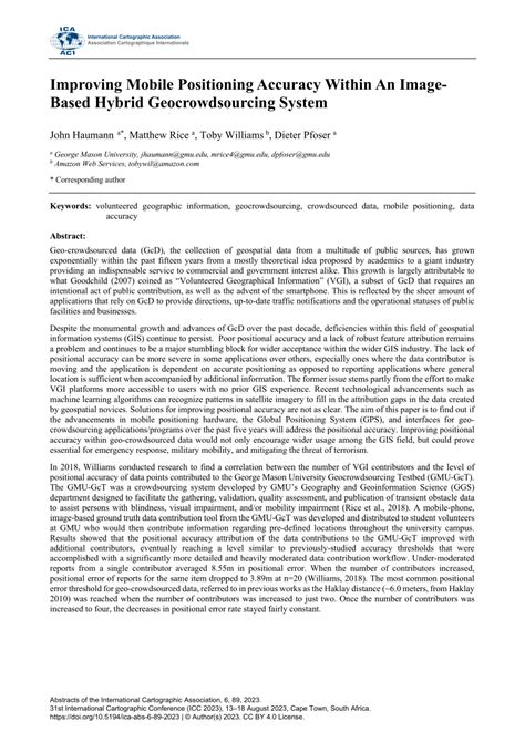 Pdf Improving Mobile Positioning Accuracy Within An Image Based