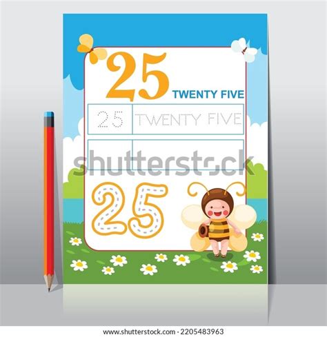 아이들은 자료를 배운다 학습 번호 워크시트 스톡 벡터로열티 프리 2205483963 Shutterstock