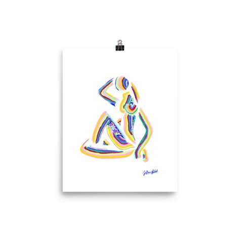 Technicolor Hommage à Blue Nude Art Print Jon Marc Art