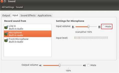 Ubuntu Linux Microphone Settings Online Mic Test
