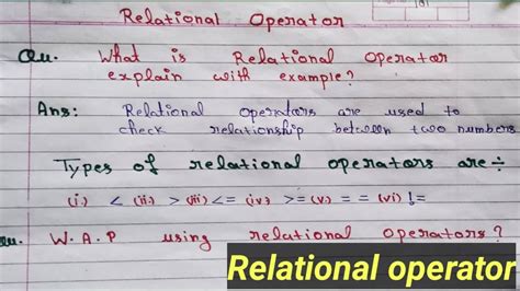Relational Operator In C In Hindiurdu C Tutorial For Beginners