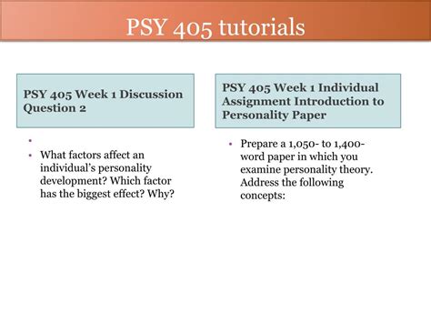 PPT PSY 405 Tutorials Psy405tutorialskdotcom PowerPoint Presentation ID 7218748