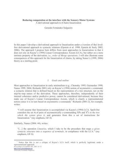 Reducing Computation At The Interface With The Sensory Motor