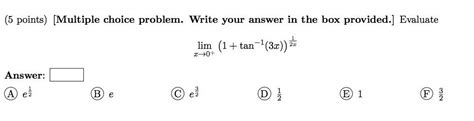 solved 5 points [multiple choice problem write your
