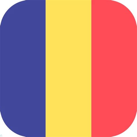 دانلود آیکون پرچم رومانی مربعی گرد با فرمت Png