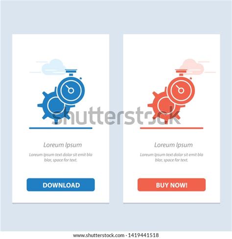 Timer Time Gear Setting Watch Blue Stock Vector Royalty Free 1419441518 Shutterstock