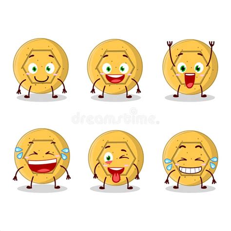 Cartoon Character Of Dalgona Candy Pentagon With Smile Expression Stock Vector Illustration Of
