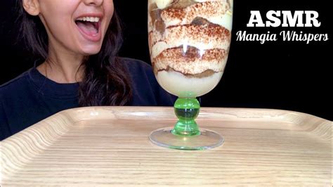 Asmr Eating Tiramisu Mukbang Whisper Mangia Whispers 먹방 Youtube