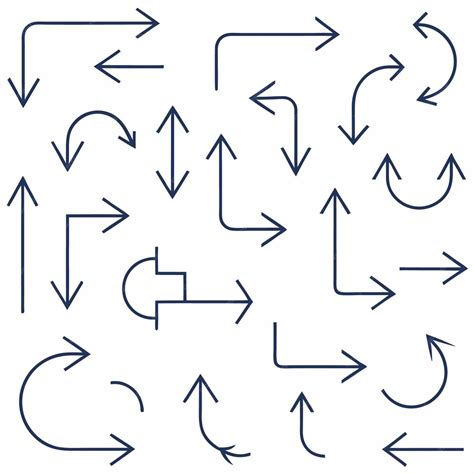 Premium Vector Various Curved And Straight Directional Arrows For Navigation And Process Diagrams
