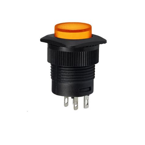 Buy Lighted Push Button Switch Latching Square Off On Yellow Button