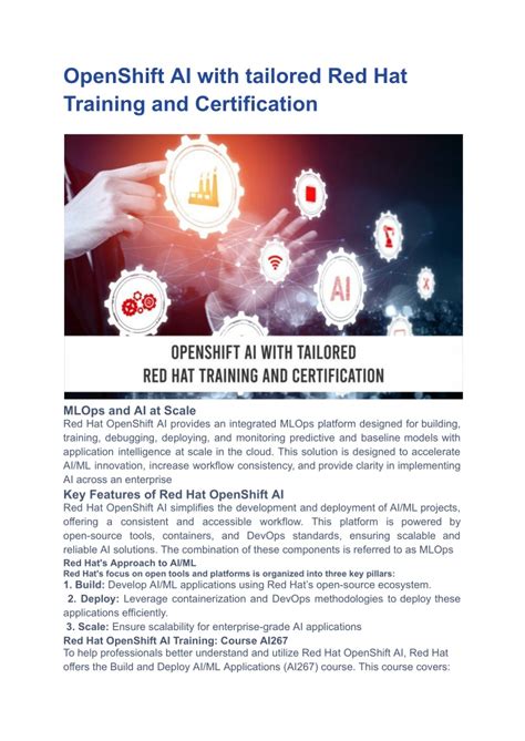 Ppt Openshift Ai With Tailored Red Hat Training And Certification