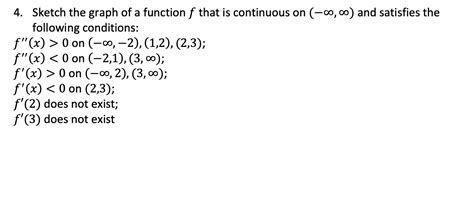 Solved 4 Sketch The Graph Of A Function F That Is