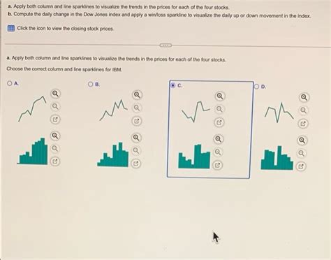 Solved A Apply Both Column And Line Sparklines To Visualize The Trends 1 Answer