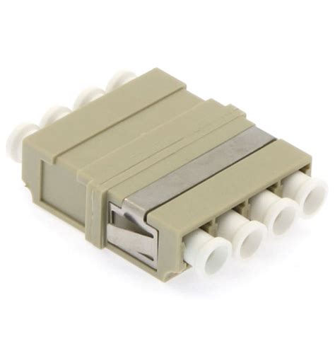 Lc Upc Multimode Quad Adapter With Flange Green